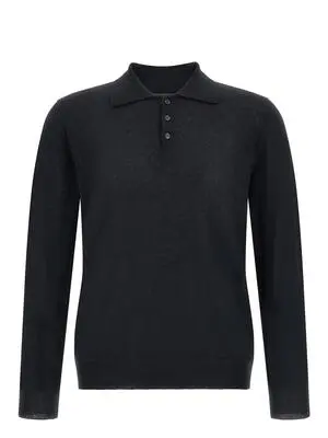 ZANONE Cashmere Polo Shirt - Blue