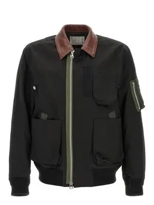 Sacai Cotton Blouson Jacket - Black