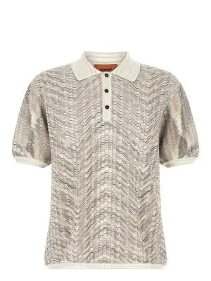Missoni Zig-zag' Knit Polo Shirt - Multi