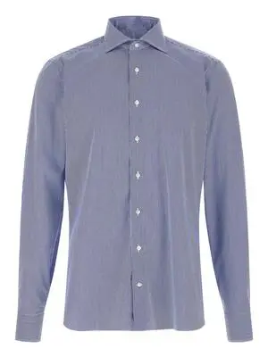 BORRIELLO NAPOLI Marechiaro Collar Shirt - Blue