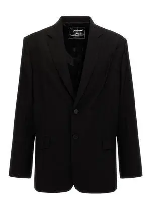 Y/project Pinched Logo' Blazer - Black