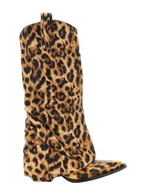R13 Mid Cowboy Boots - Brown