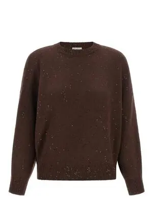 Brunello Cucinelli Brunello Cucinieli Diamante Sweater - Brown