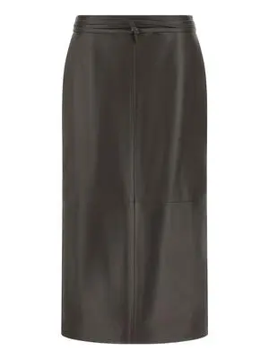 ALBERTA FERRETTI ALBERTA FERRETTI Leather Midi Skirt