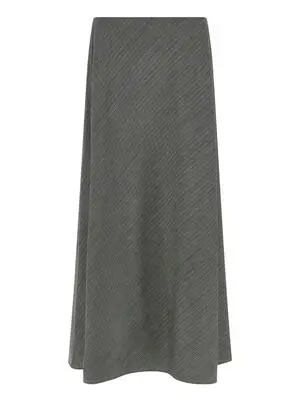Alberta Ferretti Bell Chevron Skirt - Gray