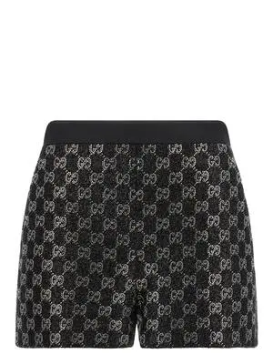 Gucci GUCCI GG Lamé Tweed Shorts Black