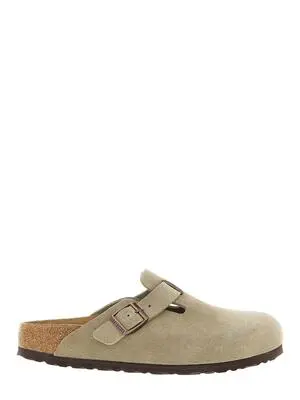 BIRKENSTOCK BIRKENSTOCK Boston BS Suede Mules Beige