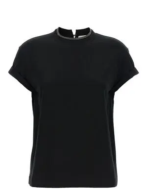 Brunello Cucinelli Monile Crew-neck T-shirt Black