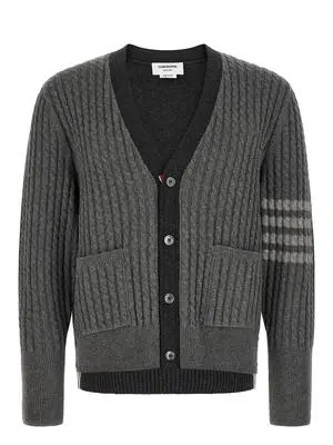 Thom Browne 2-in-1 Trompe L'oeil Cardigan - Gray