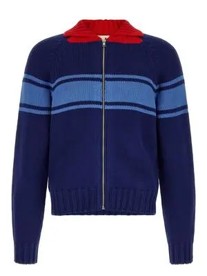 Marni Color Block Details Cardigan - Blue