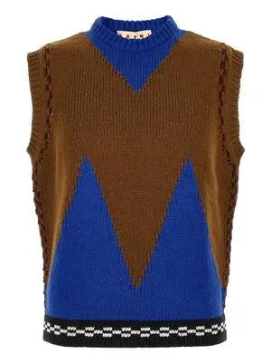 MARNI MARNI M-Shaped Intarsia Wool Vest