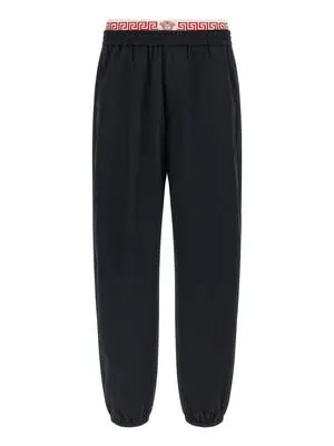 Versace Greca' Pattern Joggers - Black