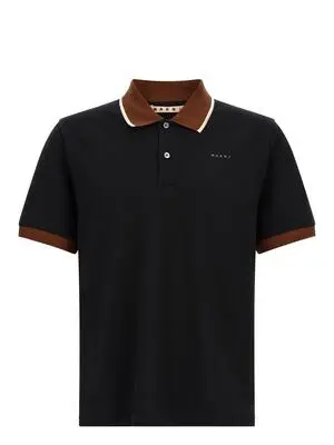 Marni Polo With Contrasting Details - Black