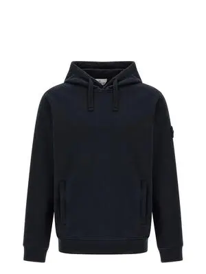 Stone Island Badge Hoodie - Blue