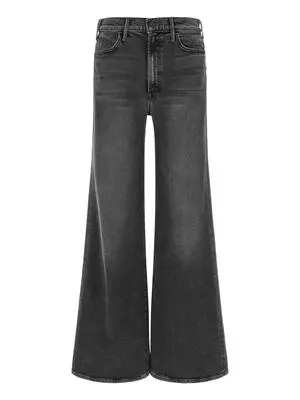 MOTHER MOTHER The Hustler Roller Sneak Jeans Gray
