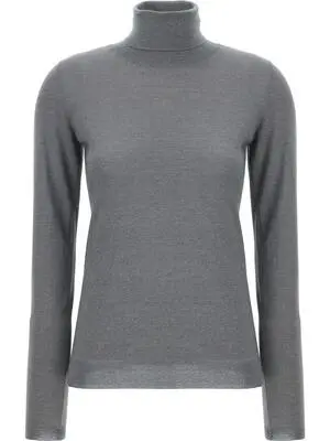 Brunello Cucinelli 'sparkling' Turtleneck Sweater Gray