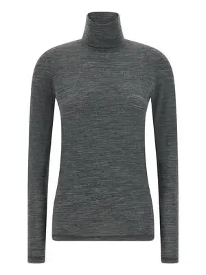 JIL SANDER High Neck Long-sleeved T-shirt - Gray