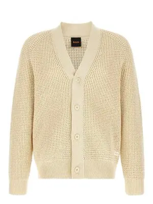 Hugo Boss Honeycomb Cardigan - Beige