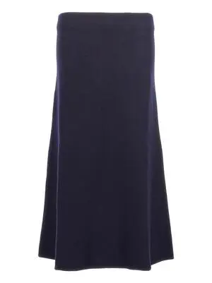 JIL SANDER Long Wool Skirt - Blue
