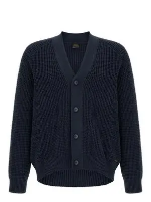 Hugo Boss Honeycomb Cardigan - Blue
