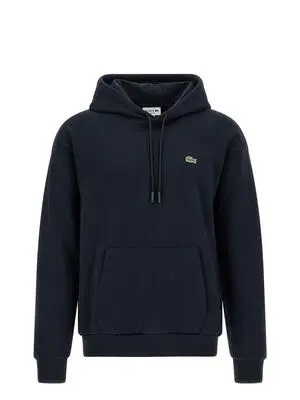 Lacoste Logo Patch Hoodie - Blue