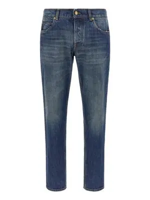 Dolce & Gabbana Logo Plaque Straight-leg Jeans - Blue