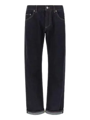 Dolce & Gabbana Dg Embroidery Denim Jeans - Blue
