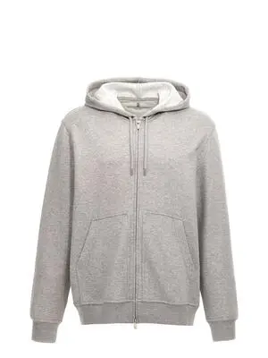 Brunello Cucinelli Cashmere And Silk Blend Hooded Sweatshirt - Gray