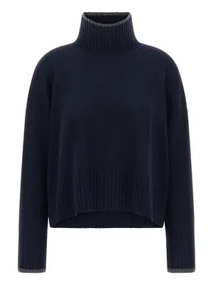 Pinko Wool And Cashmere Turtleneck Sweater - Blue