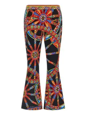 Dolce & Gabbana Carretto Silk Flared Trousers - Multi