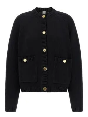 TOTEME TOTEME Organic Cotton Cardigan Black