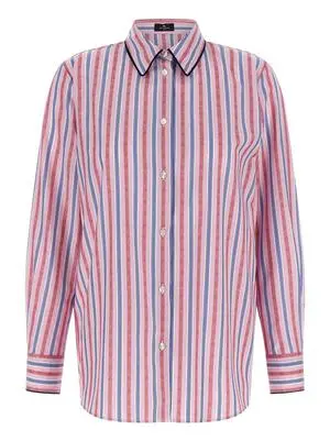 Etro Fil Coupé Striped Cotton Shirt - Multi