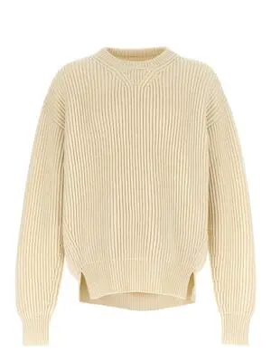 JIL SANDER Chunky Wool Sweater - White