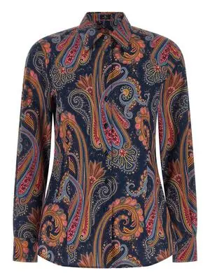 Etro ETRO Floral Paisley Shirt Blue