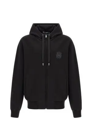 Dolce & Gabbana Coat Of Arms Logo Hoodie - Black