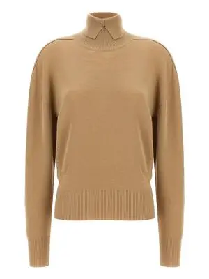 Burberry Wool Turtleneck Sweater - Beige