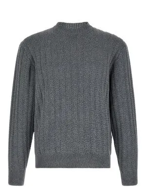 Hugo Boss Cotton Pullover Sweater - Gray