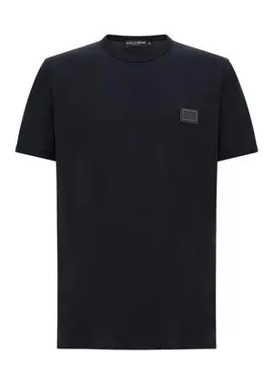 Dolce & Gabbana Metal Plate T-shirt - Blue