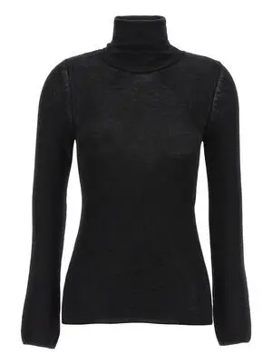 TOM FORD Silk Cashmere Turtleneck Sweater - Black