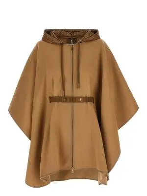Moncler Detachable Hooded Cape - Beige
