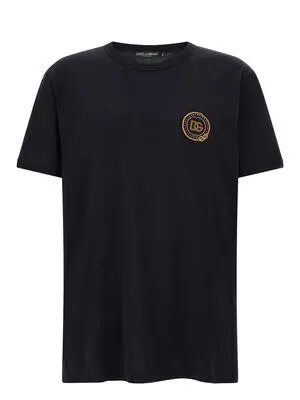 Dolce & Gabbana Logo Patch T-shirt - Blue