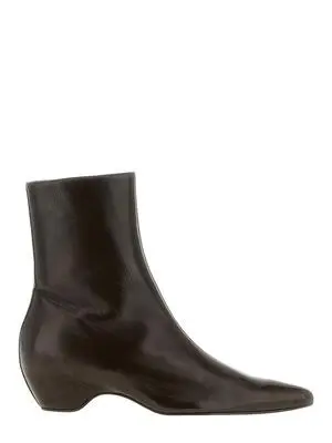 KHAITE KHAITE Sybil Leather Ankle Boots