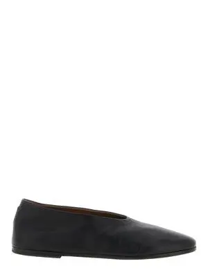 Marsèll MARSÈLL Coltellaccio Leather Ballerina Flats Black