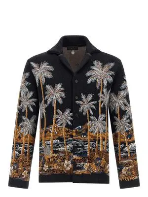 Alanui Diamond Head Jacquard Overshirt - Blue