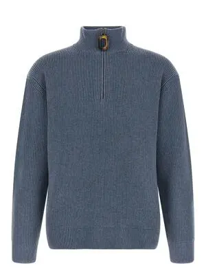 J.W.ANDERSON Half-zip Ribbed Knit Pullover - Blue