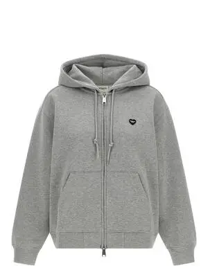Carhartt Work In Progress Small Heart Zip-up Hoodie - Gray