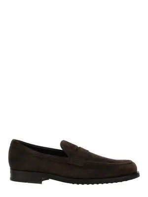 TOD'S Formale Suede Loafers - Brown