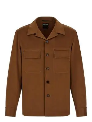 Zegna Oasis Cashmere Overshirt - Brown