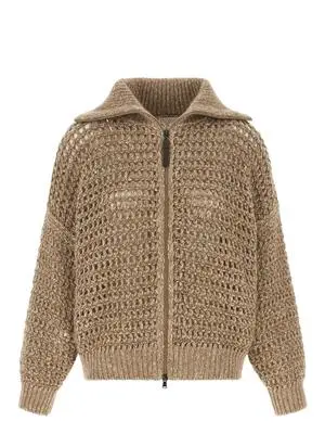 Brunello Cucinelli Dazzling Cardigan - Beige