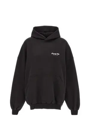 Balenciaga BALENCIAGA Beverly Hills Cotton Hooded Sweatshirt White/black